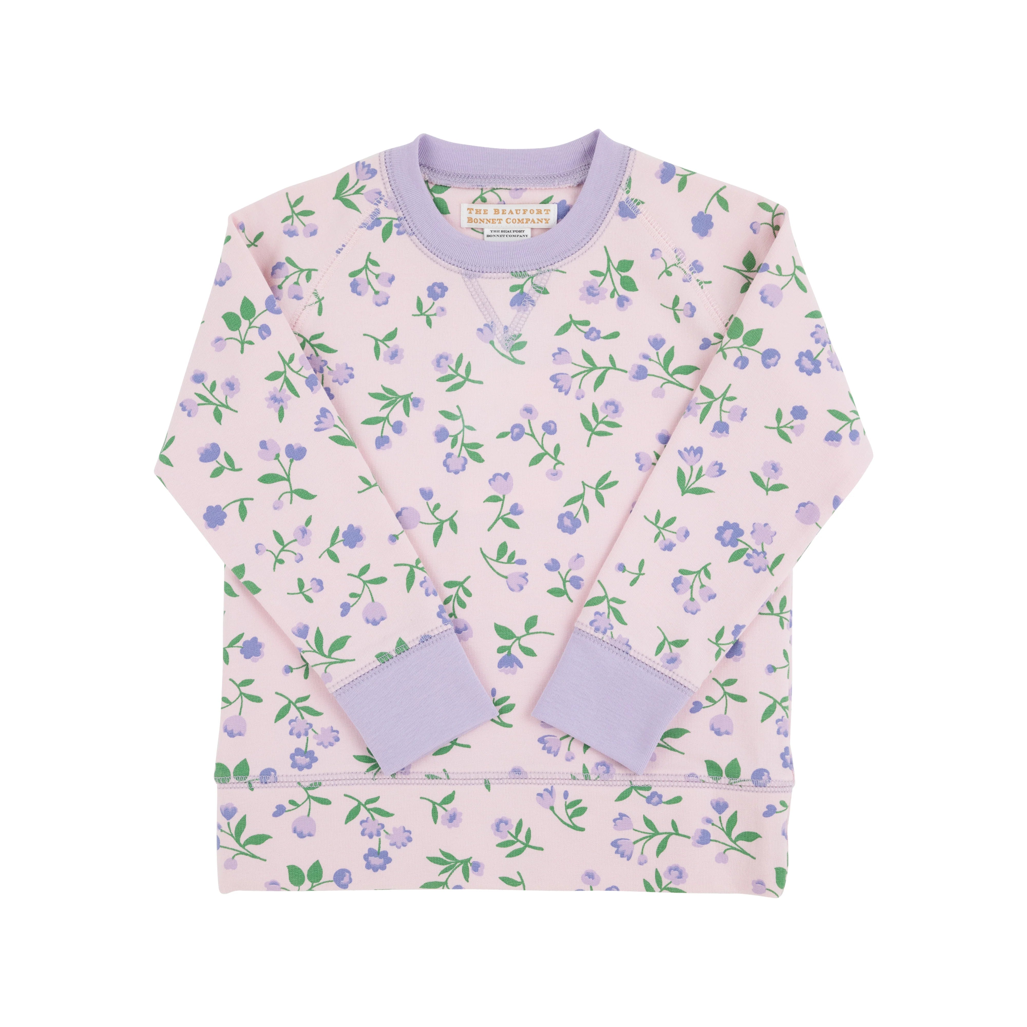 Cassidy Comfy Crewneck - Tuxedo Park Tulips – The Horseshoe Crab