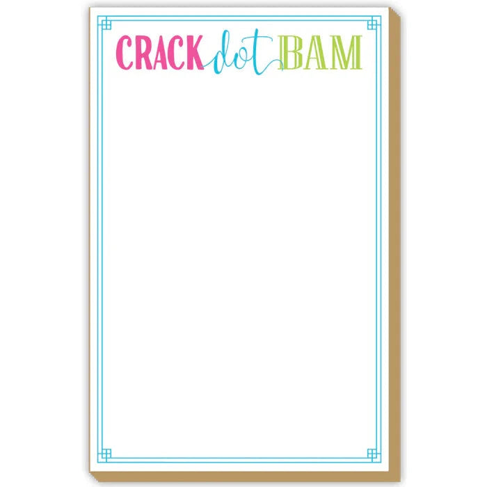 Crack Dot Bam Luxe Large Notepad – The Horseshoe Crab