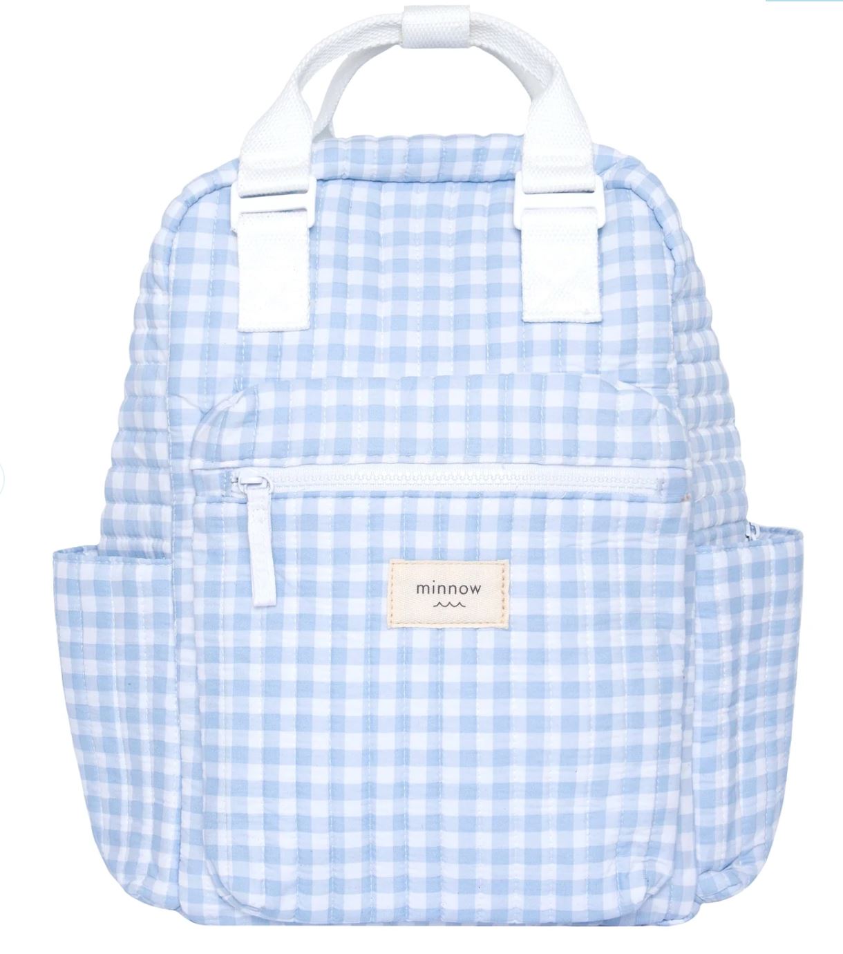 Everyday Backpack - Oasis Blue Gingham – The Horseshoe Crab