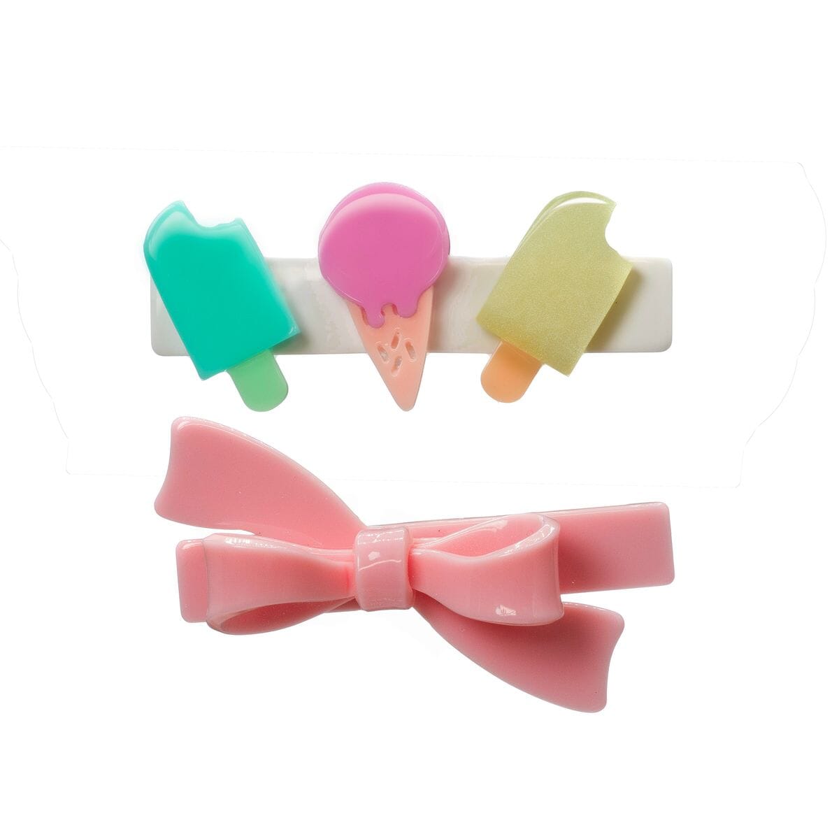Popsicles and Pastel Pink Bow Alligator Clips – The Horseshoe Crab
