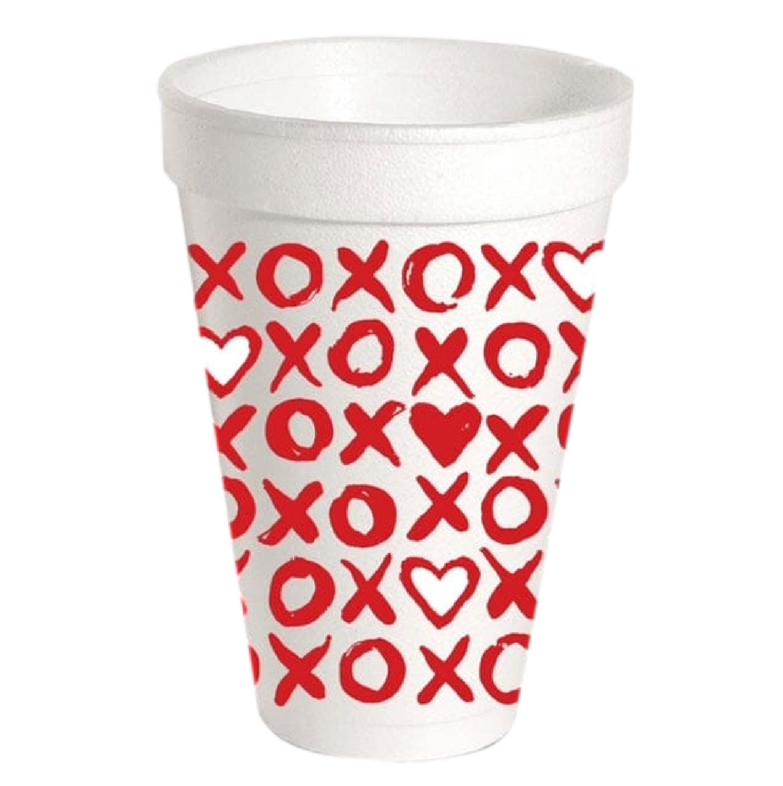 Red X's & O's Styrofoam Cups – The Horseshoe Crab