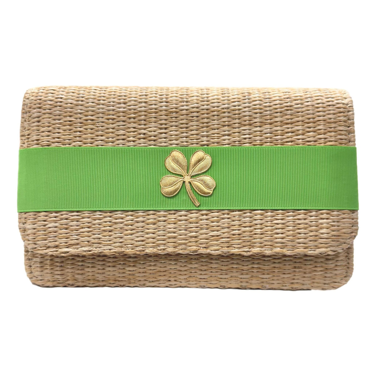 Ruby Shamrock Straw Clutch — The Horseshoe Crab