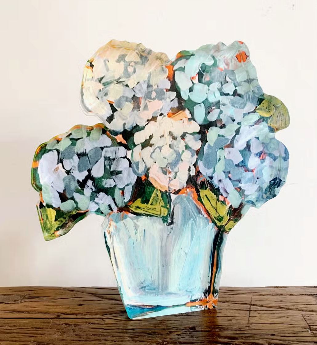 Blue Hydrangea Acrylic Bloom Block – The Horseshoe Crab